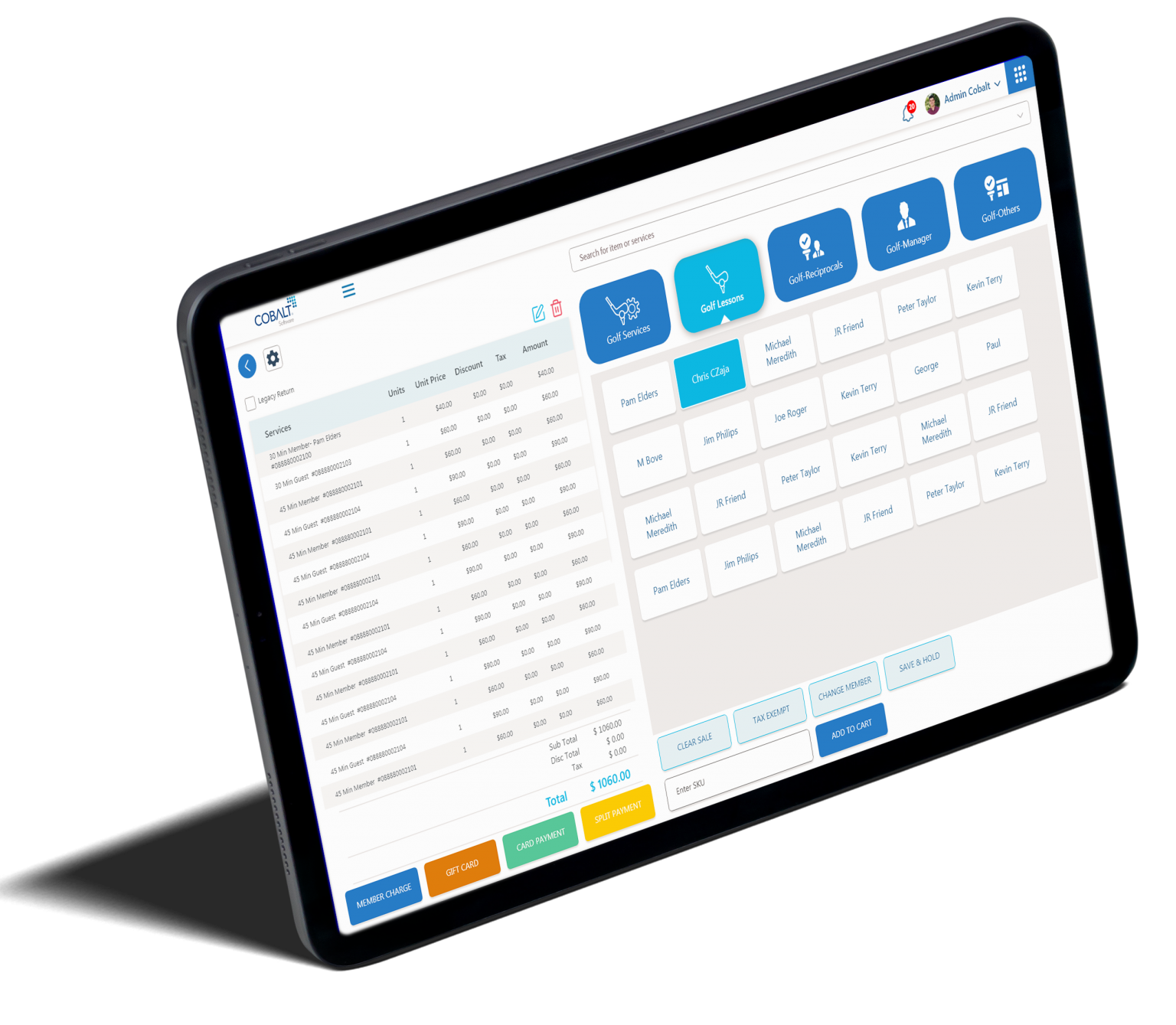 Club POS System, Country Clubs Accounting Software | Cobalt Core